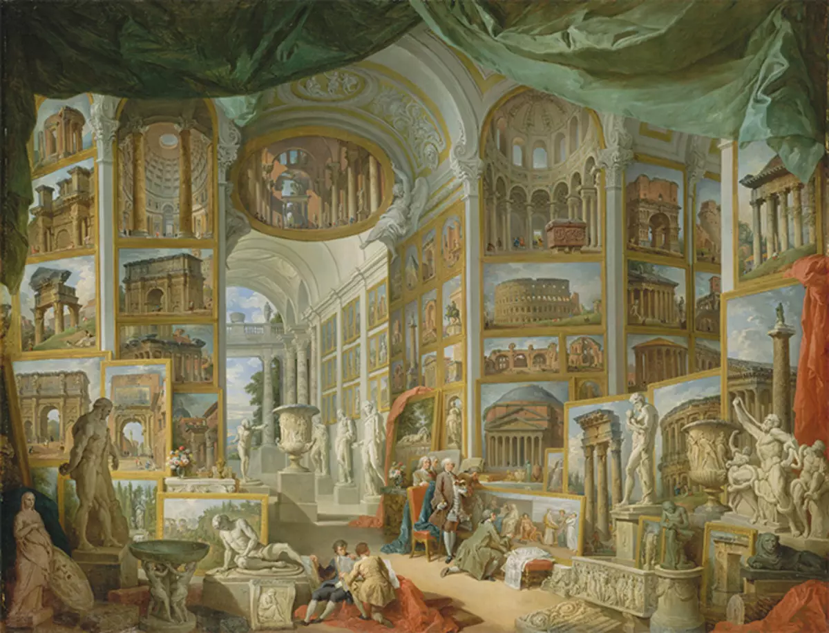 Roma kuno. Giovanni Paolo Panini. 1757 taun