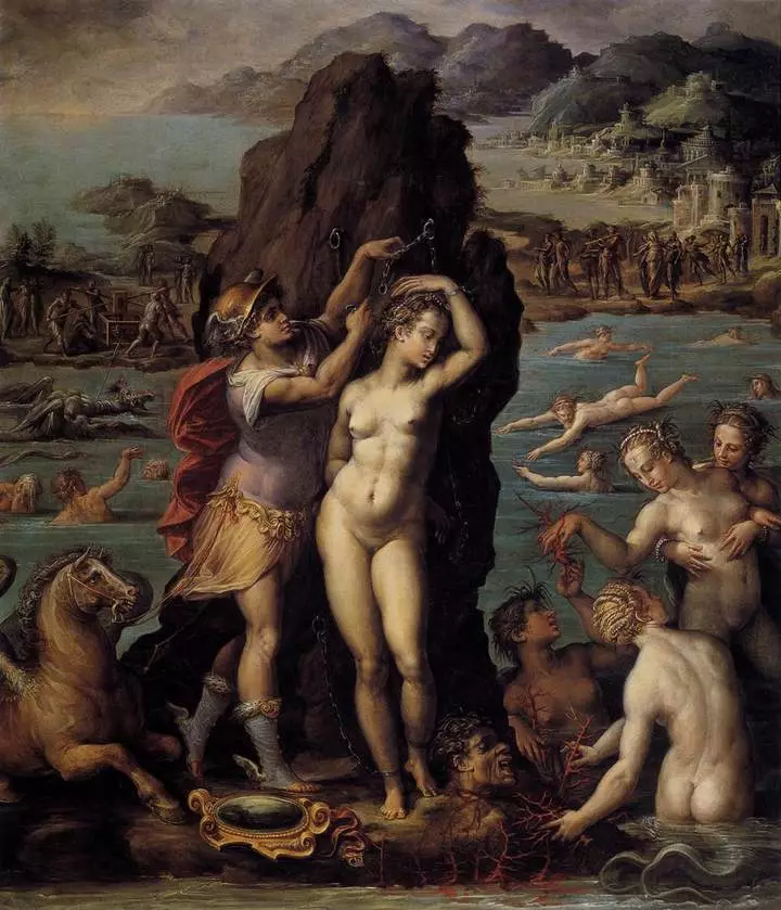 Perseus dan Andromeda. Vazari. 1572 tahun