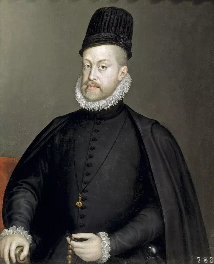 Portret van Philip II, koning van Spanje. Sofonisba A ...