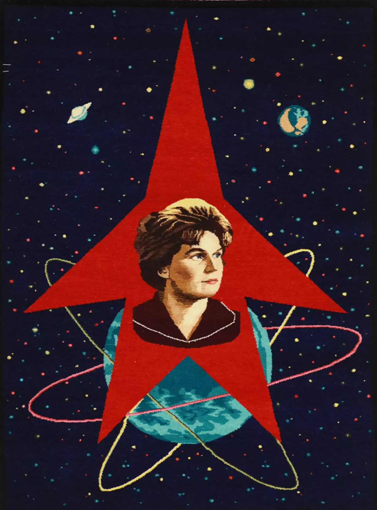 Carpet pẹlu aworan ti Valentina Tereshkova. Ab ...