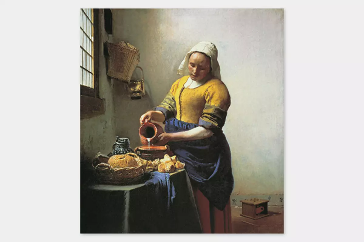 Vermeer, "Maulus hamwe n'ikibindi cy'amata"