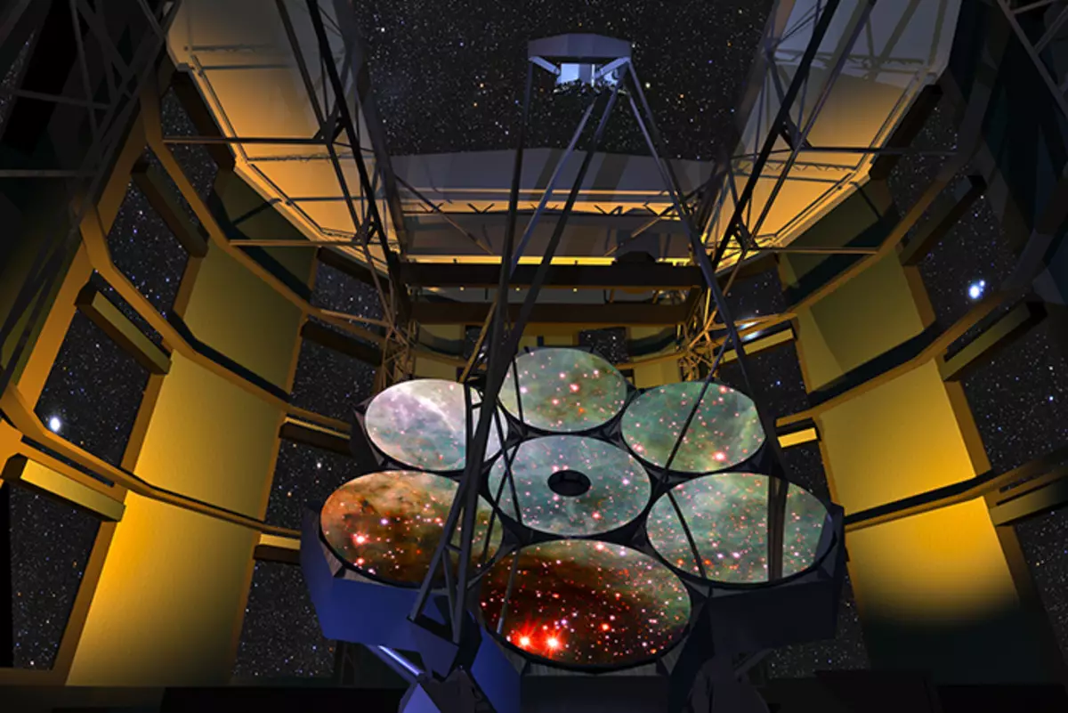 Megaprojerje ຂອງມະນຸດ: telescen ຍັກໃຫຍ່ Magellan ແລະຕາທັງຫມົດທີ່ເຫັນ 6348_1