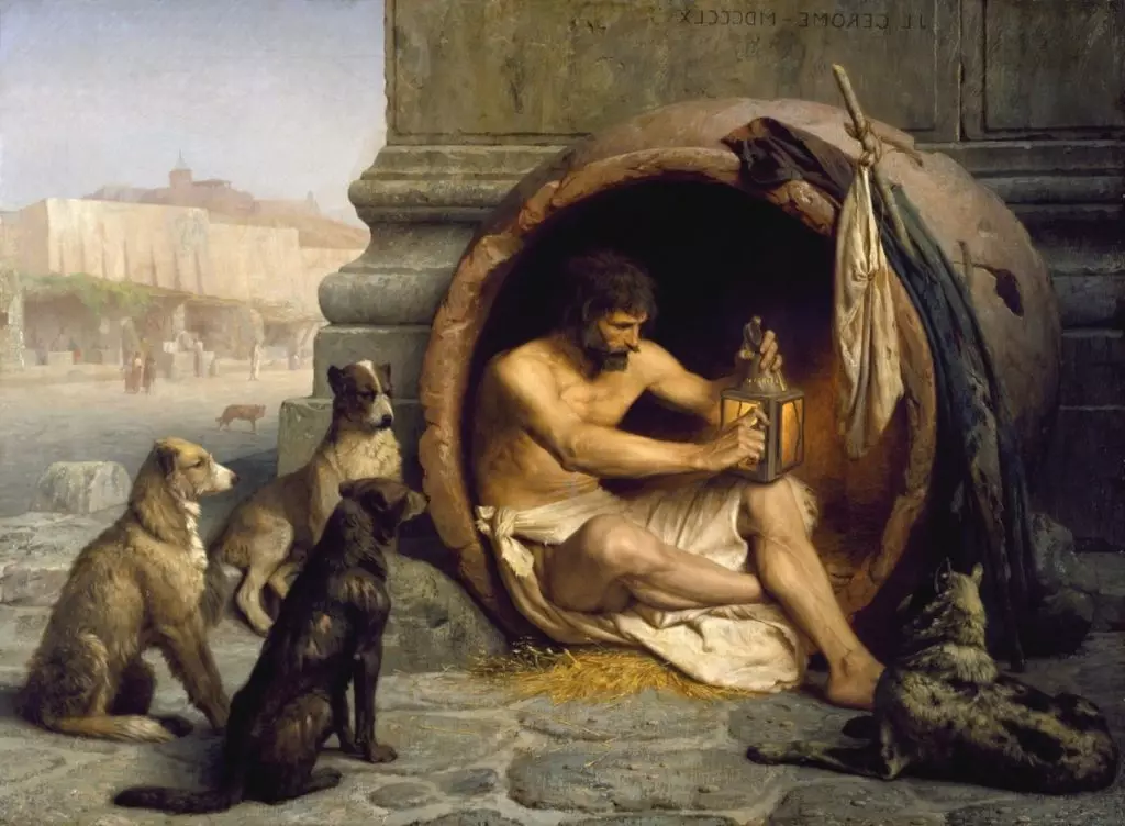 Hond an engem barrel: Wat kann d'navigat, déi radikal Philosophen vun Antiquitéit 2468_2