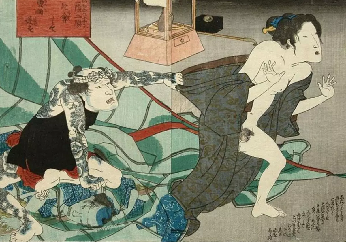 Polóvia com Geyshe e Octopus - um símbolo do orgasmo. Guia de Erotizm japonesa 4677_2