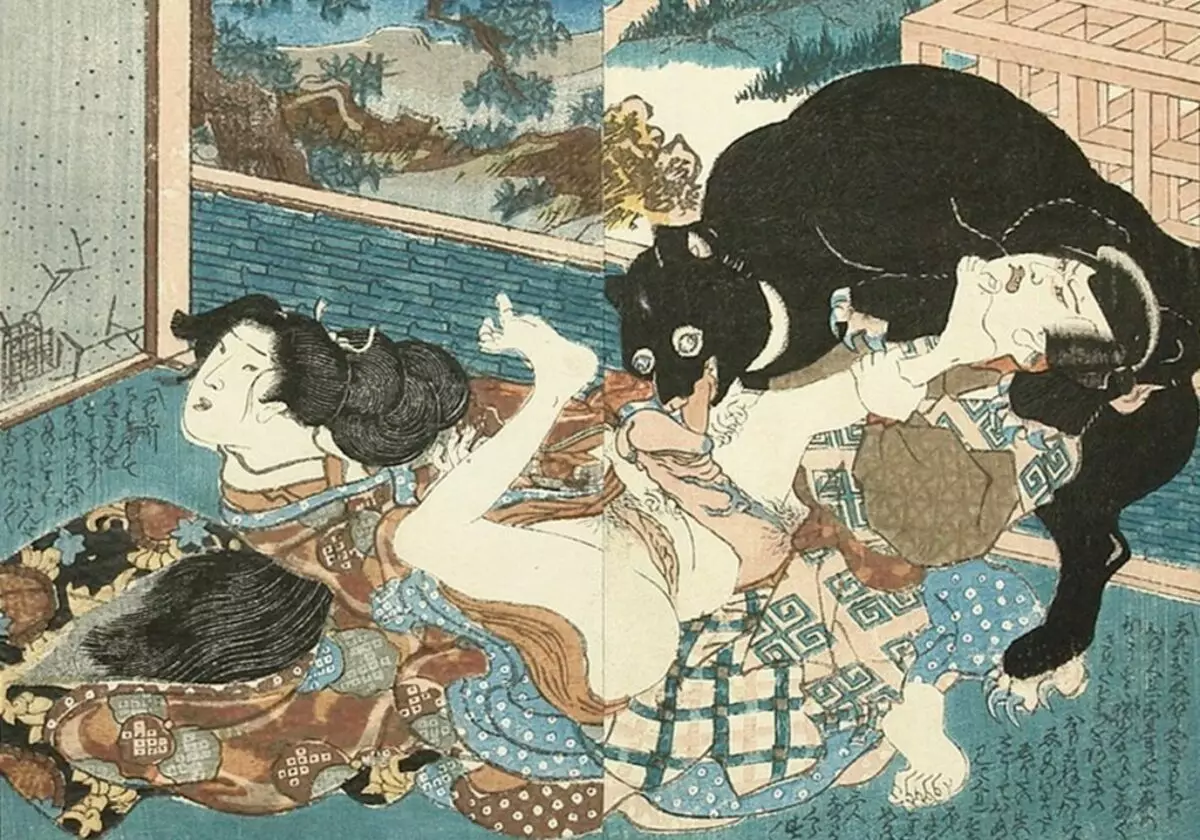 Polyoria con Geyshe y Octopus - un símbolo del orgasmo. Guía de Erotizm japonesa 4677_3