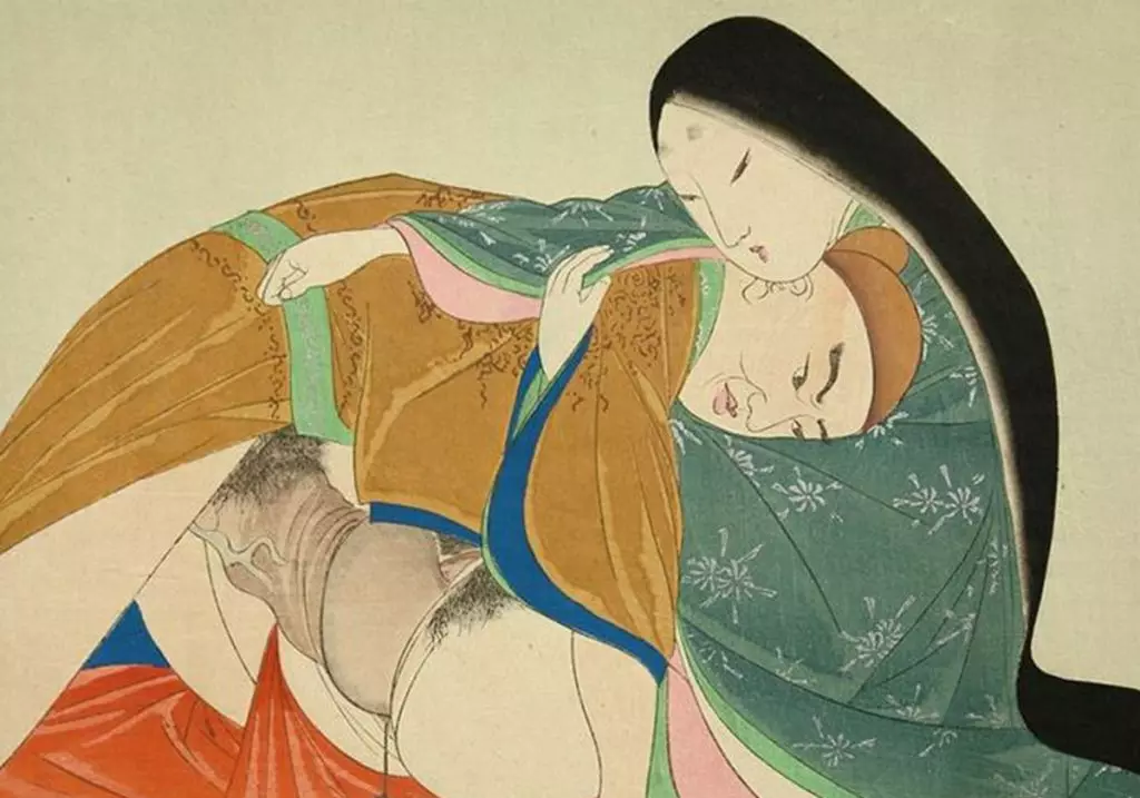 Polóvia com Geyshe e Octopus - um símbolo do orgasmo. Guia de Erotizm japonesa 4677_6